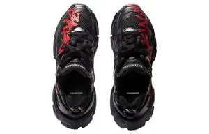 Balenciaga Runner Graffiti Sneakers - Black/red