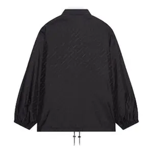 Balenciaga Allover Logo Rain Jacket - Black