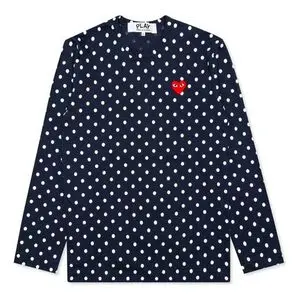 Play Comme Des Garcon Polka Dots Printing Long Sleeves Tee