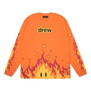 Drew House Fire Long Sleeve T-shirt - Orange