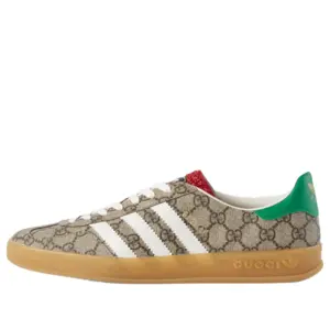 Adidas X Gucci Gg Supreme Gazelle Sneakers - Beige/ebony/green