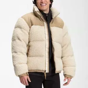 The North Face Logo Nuptse Jacket - Beige