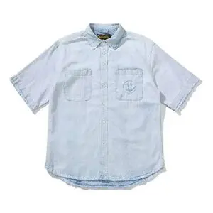 Drew House Lightweight Denim Shirt - Light Indigo