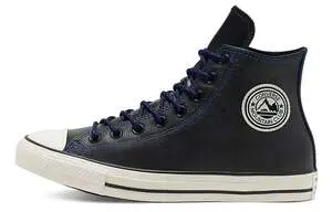 CONVERSE Chuck Taylor All Star High Tumbled Leather Sneakers - Black/blue
