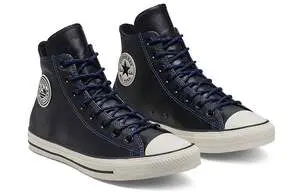 CONVERSE Chuck Taylor All Star High Tumbled Leather Sneakers - Black/blue