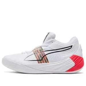 PUMA Fusion Nitro Spectra Low Top Sneakers - White/red