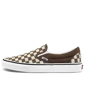 VANS Vans Classic Slip-On Checkerboard Brownwhite