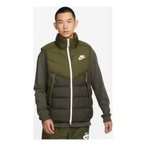 Nike Down Vest With Stand Collar - Green/multi-color
