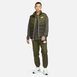 Nike Down Vest With Stand Collar - Green/multi-color