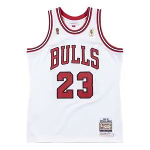 Mitchell & Ness Nba Authentic Jersey Chicago Bulls 1996-97 Michael Jordan - White/red