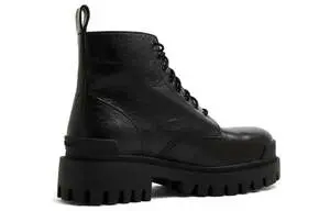 Balenciaga Leather Ankle Boots With Lug Sole