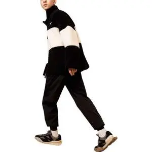 NEW BALANCE Fleece Zip-up Jacket - Black/white