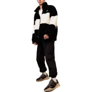 NEW BALANCE Fleece Zip-up Jacket - Black/white