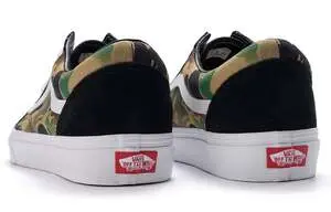 VANS Bape X Old Skool Cortex Limited Edition Camouflage Sneakers - Black