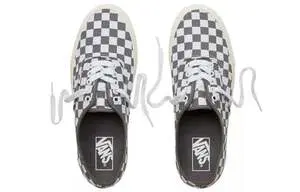 VANS Authentic Checkerboard Lace-up Sneakers - Pewter/marshmallow