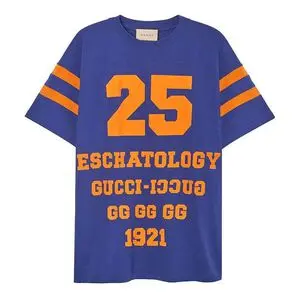 Gucci Logo Football Tee - Blue