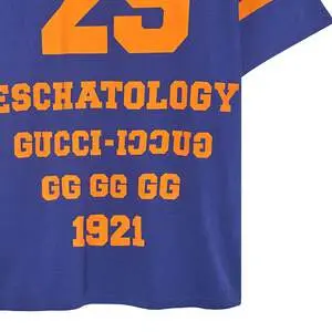 Gucci Logo Football Tee - Blue