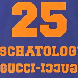 Gucci Logo Football Tee - Blue