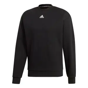 Adidas M Mh 3s Crew Casual Sports Solid Color Round Neck - Black