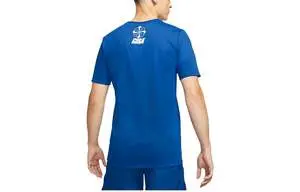Nike X Gyakusou Crossover Alphabet Printing Round Neck Sports Short Sleeve Blue - Multi-color