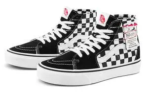 VANS Sk8-hi Checked High Top Sneakers - Black/white