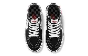 VANS Sk8-hi Checked High Top Sneakers - Black/white