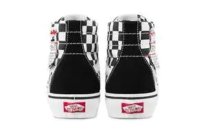 VANS Sk8-hi Checked High Top Sneakers - Black/white