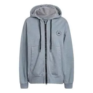 Adidas By Stella Mccartney Fleece Zip-up Hoodie - Grey