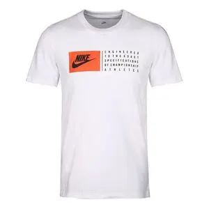 Nike Alphabet Printing Athleisure Casual Sports Short Sleeve - White