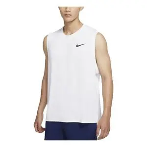 Nike Solid Color Logo Quick Dry Breathable Sports Training Vest White - Multi-color