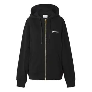 Burberry Classic Plaid Trim Full Zip Hoodie