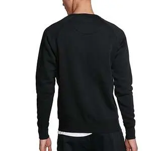JORDAN Logo Embroidered Sports Round Neck Pullover Black