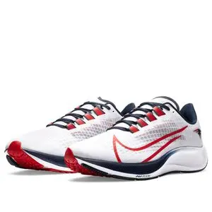 Nike Zoom Pegasus 37 "new England Patriots" Athletic Sneakers - White/yellow/orange