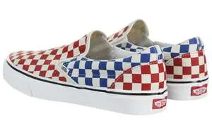 VANS Classic Slip-on Checkerboard Sneakers - Redwhite