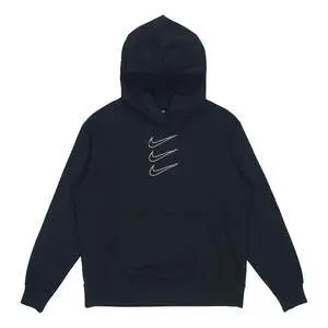 Nike Rhinestone Fleece Hoodie - Black/white