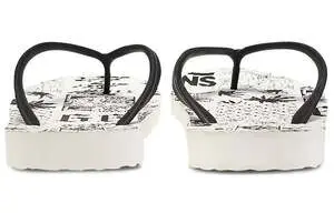 VANS Makena Graphic Print Flip Flops - Black/white