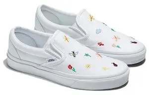 VANS Embroidered Slip-on Sneakers - White