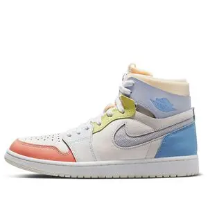 JORDAN Air 1 Zoom Air Comfort High Sneakers - White/blue/pink