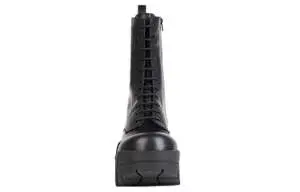 Balenciaga Bulldozer Lace-up Leather High Top Boots