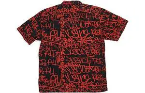Supreme Comme Des Garcons Graphic S/s Shirt 'black - Black/red