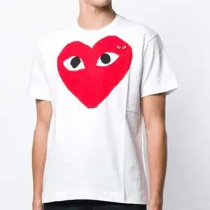Play Comme Des Garcon Love Printing Casual Short Sleeve