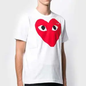 Play Comme Des Garcon Love Printing Casual Short Sleeve