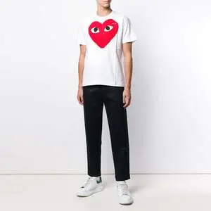Play Comme Des Garcon Love Printing Casual Short Sleeve