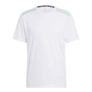 Adidas Workout Base Logo Tee 'white Transparent - White/transparent