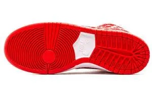 Nike Dunk High Prm "raw Meat" High Top Skate Sneakers - Red