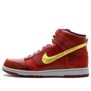 Nike Dunk High Sneakers - Red/gold