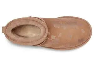 UGG Classic Mini Floral Boots - Brown
