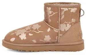 UGG Classic Mini Floral Boots - Brown