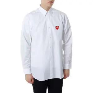 Play Comme Des Garcon Red Emblem Button Down