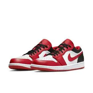 JORDAN 1 Low "reverse Black Toe" Sneakers - Red/white/black